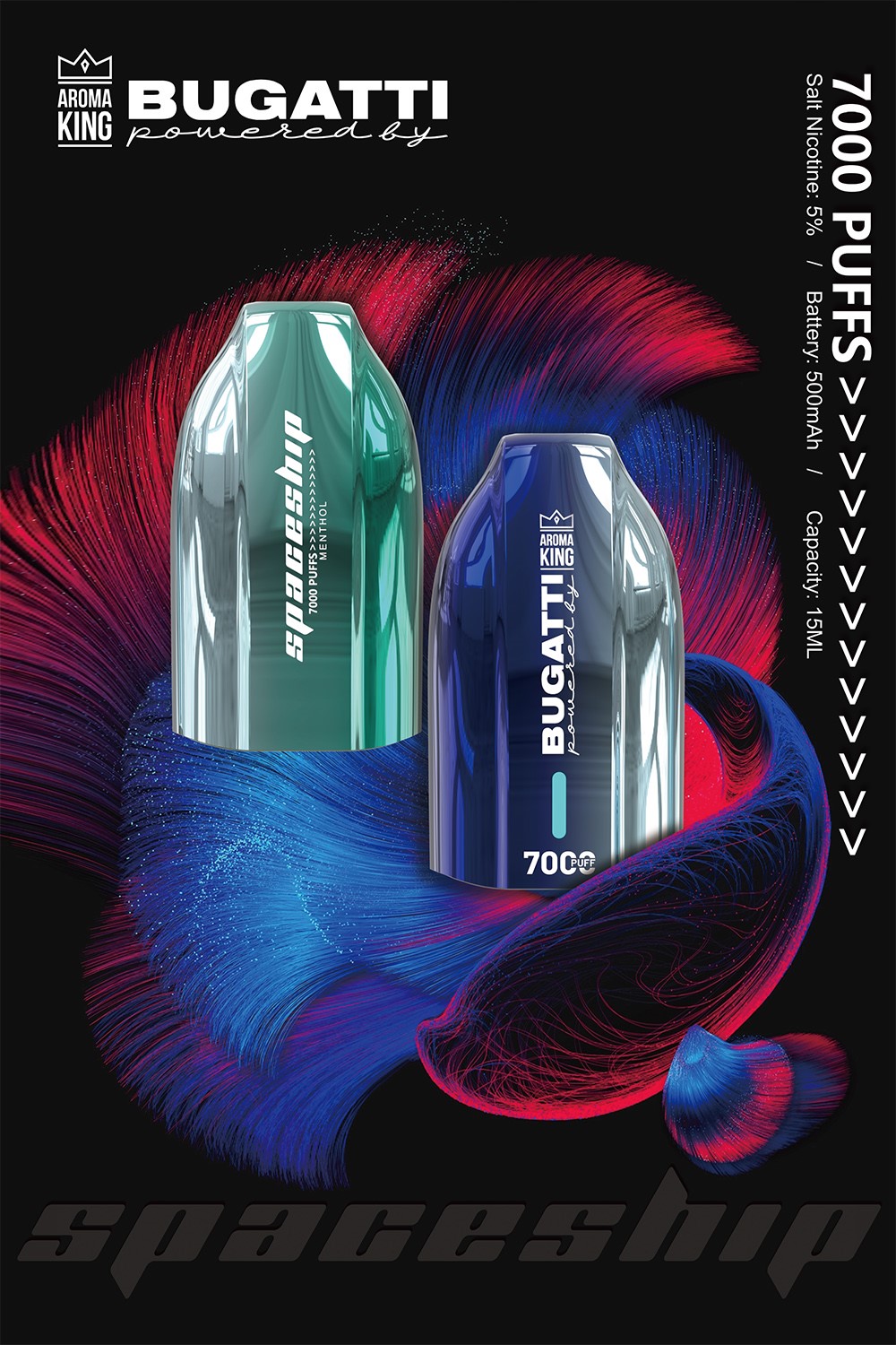 BUGATTI DISPOSABLE VAPE ( 7000PUFFS / 15ML) - Linkvan