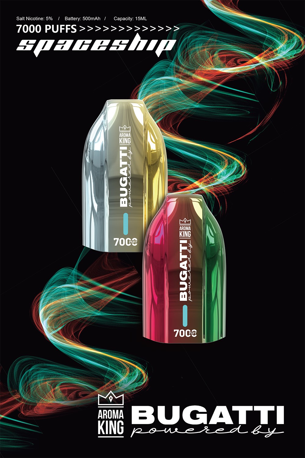 BUGATTI DISPOSABLE VAPE ( 7000PUFFS / 15ML) - Linkvan